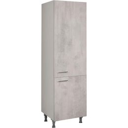 Nobilia Vorratsschrank &raquo;"Riva", Ausrichtung w&auml;hlbar, mit zwei T&uuml;ren, vormontiert,&laquo; Breite/H&ouml;he: 60/216,6 cm grau B/H/T: 60cm x 216,6cm x 58,3cm, T&uuml;ren