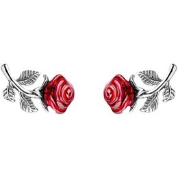 Thomas Sabo Damen Thomas Sabo Paar Ohrstecker &raquo;Roses Romance, Rose&laquo; bunt Silber 925 (recycelt)