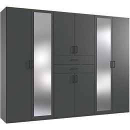 wimex Kleiderschrank &raquo;Diver Dreht&uuml;renschrank mit Spiegel, in der Breite 270cm&laquo; Bestseller Schlafzimmerschrank wahlweise 3 Innenausstattungen schwarz B/H/T: 