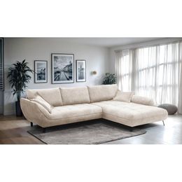 exxpo - sofa fashion Ecksofa &raquo;Biarritz modern und elegantes Mega Sofa mit tollem Sitzkomfort, L-Form&laquo; XXL&ndash; Longchair Ecke in hochwertiger Verarbeitung