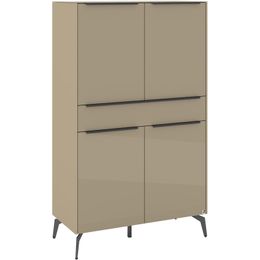set one by Musterring Highboard &raquo;Reno&laquo; 1 Stk. tlg. Mit Winkelfu&szlig; in diversen Farben, 155 cm H&ouml;he & Farbauswahl Glas, Holzwerkstoff B/H/T: 92cm x 155cm