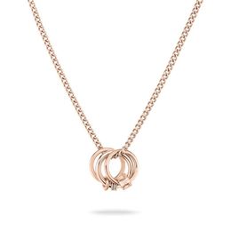 Liebeskind Berlin Damen Kette mit Anh&auml;nger &raquo;Schmuck Geschenk Edelstahl Halskette The D-Link Mini&laquo; rosa Edelstahl, L: 45 B: 2mm