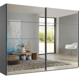 wimex Schwebet&uuml;renschrank &raquo;England&laquo; 2-t&uuml;rig, mit vollverspiegelter Schrankfront, in diversen Breiten grau Holzwerkstoff Graphit, B/H/T: 270cm x 236cm x 65cm