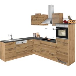 KOCHSTATION Winkelk&uuml;che &raquo;KS-Colmar&laquo; mit E-Ger&auml;ten, Stellbreite 210/270 cm braun B/H/T: 210cm x 270cm