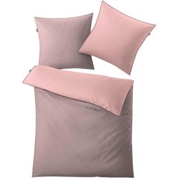 Kleine Wolke Bettw&auml;sche &raquo;Linda&laquo; 2 Stk. einfaches, sehr elegantes Design braun Mako-Satin, Obermaterial: 100% Baumwolle B/L: 155cm x 220cm, 1 Stk., 1 Stk., Mako-