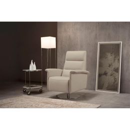 Egoitaliano Sessel &raquo;Kelly Designsessel, Clubsessel & Relaxsessel, bequem, zeitlos elegant&laquo; drehbar, manuelle Relaxfunktion mit Push-Back-Mechanismus wei&szlig; Leder &raquo;