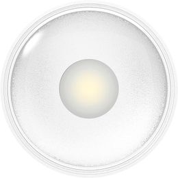 Heitronic LED Au&szlig;en-Deckenleuchte &raquo;Girona&laquo; LED-Board Warmwei&szlig; Wandlampe, Deckenlampe, wasserdicht, f&uuml;r innen und au&szlig;en wei&szlig; 1, &Oslash; 10,7cm H: 3,6cm