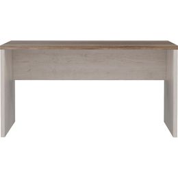 FORTE Schreibtisch &raquo;Duro&laquo; Computertisch, in 140 oder 160 cm Breite, im Landhausstil wei&szlig; B/H/T: 140cm x 72,2cm x 80cm