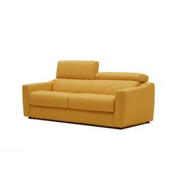 Egoitaliano Schlafsofa &raquo;STRIKE, Made in Italy-Designsofa mit Dauerschlaffunktion,Breite 195 cm&laquo; Schlafsofa aus Echtleder Bull mit verstellbaren Kopfst&uuml;tzen Leder 