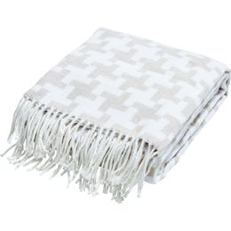 done. Wohndecke &raquo;Mika&laquo; Superweiche Wohndecke mit Fransen, Kuscheldecke beige Baumwolle B/L: 150cm x 200cm