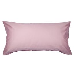 Janine Kissenbezug &raquo;Colors Mako Satin&laquo; mit Rei&szlig;verschluss, uni Kissenh&uuml;lle, feinf&auml;dig, 100% Baumwolle rosa Mako-Satin, Mako-Satin B/L: 80cm x 40cm, 2 Stk., 