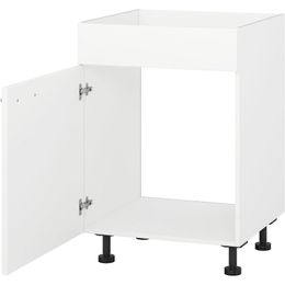KOCHSTATION Sp&uuml;lenschrank &raquo;"KS-Scafa"&laquo; in verschiedenen Breiten, wahlweise T&uuml;ranschlag rechts oder links wei&szlig; wei&szlig;, B/H/T: 60cm x 75cm x 56cm, 