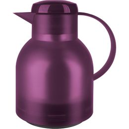 Emsa Isolierkanne &raquo;Samba&laquo; 1 l zeitloses Design, einfacher Knopfdruck, 24h kalt, 12h warm lila Glas, Kunststoff 1 l