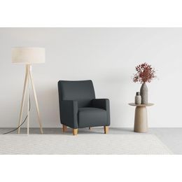Sit & More sit&more Sessel &raquo;Bosse&laquo; mit Federkern grau Luxus-Microfaser ALTARA NUBUCK , B/H/T: 74cm x 93cm x 81cm