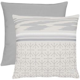 Apelt Dekokissen &raquo;3964&laquo; Wendekissenh&uuml;lle mit F&uuml;llung, 1 St&uuml;ck grau Baumwolle, Polyester B/L: 45cm x 45cm, 1 Stk.