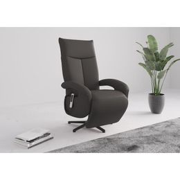 Sit & More sit&more TV-Sessel &raquo;Amica, inkl. Kopfteilverstellung & Drehfunktion&laquo; wahlweise mit 2 Motoren, Akku und Aufstehhilfe braun NaturLEDER ,mit 2 Motoren,