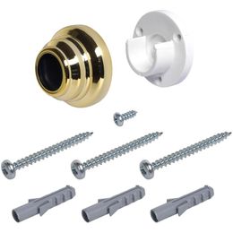 Liedeco Wandtr&auml;ger &raquo;Th&uuml;ringen&laquo; f&uuml;r Gardinenstangen &Oslash; 28 mm grau &Oslash; 2,8cm