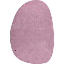 Tom Tailor HOME Hochflor-Teppich &raquo;Shaggy Teppich Cozy&laquo; oval 25 mm H&ouml;he Uni Farben, auch in Pastell Farben, weich & kuschelig, organische Form rosa 