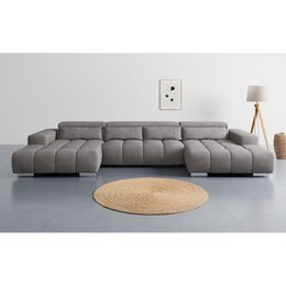 COTTA Wohnlandschaft &raquo;Orion U-Form, B: 400 cm&laquo; Kopfteilverstellung & 4 Kissen, optional elektr. Sitztiefenverstellung 96% POLYESTER (PES) 4% POLYAMID 