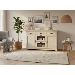 OTTO home Sideboard &raquo;R&uuml;gen&laquo; Kommode aus massiver Kiefer, FSC , Breite 145 oder 180 cm beige Massivholz B/H/T: 145cm x 85cm x 40cm, 5 Stk., Kiefer, 2 