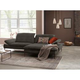 W.Schillig Ecksofa &raquo;enjoy&MORE, Designsofa, elegant und bequem, L-Form&laquo; Sitztiefenverstellung, F&uuml;&szlig;e bronze pulverbeschichtet, Breite 294 cm gr&uuml;n 