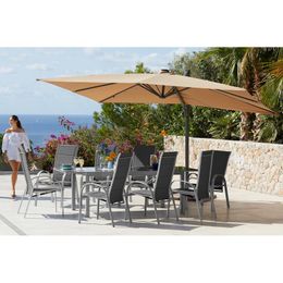 Merxx Garten-Essgruppe &raquo;Amalfi Deluxe&laquo; grau Obermaterial: 100% Polyester Einheitsgr&ouml;&szlig;e