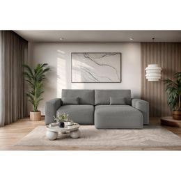 OTTO home Ecksofa &raquo;MATTS Schlafsofa mit Bettkasten, Ma&szlig;e B/T/H: 265/159/89 cm&laquo; L-Form mit Recamiere rechts oder links, hoher Sitzkomfort grau 100% 