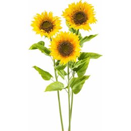 Creativ green Kunstblume &raquo;XL&laquo; gelb Kunststoff, Polyester B/H/L: 110cm, 3 Stk.