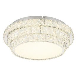 Globo LIGHTING LED Deckenleuchte &raquo;KLARA&laquo; LED-Modul Deckenlampe/Kristalle/Nachtlicht/Farben fixierbar/elegant Einheitsgr&ouml;&szlig;e