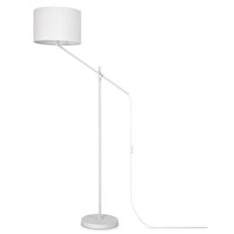 Paco Home Stehlampe &raquo;TOM&laquo; E27 mit kompatiblen Dimmer und Leuchtmittel wei&szlig; 1, &Oslash; 38cm H: 162,2cm
