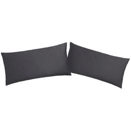 OTTO home Kissenbezug &raquo;Mila&laquo; Satin Qualit&auml;t, in Uni Design grau Satin, Obermaterial: 100% Baumwolle B/L: 40cm x 80cm, 2 Stk., Satin