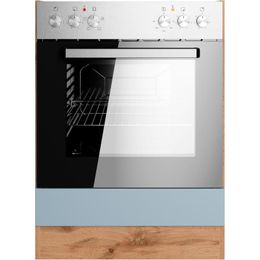 KOCHSTATION Herdumbauschrank &raquo;KS-Lana&laquo; Breite 60 cm blau Holzwerkstoff, MDF wotaneiche, B/H/T: 60cm x 82cm x 60cm