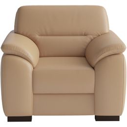 Sit & More sit&more Sessel &raquo;Montego&laquo; mit Federkern beige NaturLEDER , B/H/T: 106cm x 88cm x 90cm