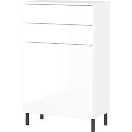Germania Kommode &raquo;Scantic&laquo; mit griffloser Optik wei&szlig; Holzwerkstoff, MDF B/H/T: 60cm x 97cm x 34cm, 2 Stk., 2 Stk.