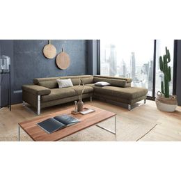W.Schillig Ecksofa &raquo;finn, toller Sitzkomfort, L-Form, hochwertige Verarbeitungsdetails&laquo; German Design Award 2016, Fu&szlig;gestell Chrom gl&auml;nzend, Breite 