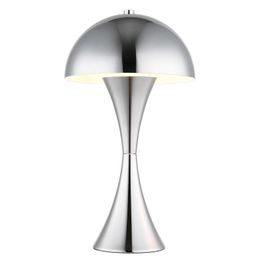 OTTO home Tischleuchte &raquo;Sivvia Pilzlampe&laquo; E27 1 Stk. Wippschalter am Kabel, Schirm in Pilzform, Pilzschirm, Metall, E27 silber 1, &Oslash; 20cm H: 36,1cm, 1 