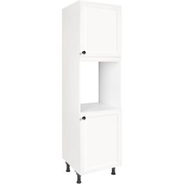Nobilia Backofenumbauschrank &raquo;"Cascada", Ausrichtung w&auml;hlbar, mit zwei zus&auml;tzlichen T&uuml;ren,&laquo; vormontiert, Breite/H&ouml;he: 60/167,8 cm wei&szlig; B/H/T: 60cm x 