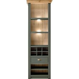 Home Affaire Regal &raquo;Cambridge, Standregal im Landhausstil, Mehrzweckschrank, Hochschrank&laquo; sch&ouml;ne Kranzoptik, messingfarbene Metallgriffe, 207 cm hoch 