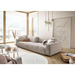 3C Candy Big-Sofa &raquo;Yoshy Mega Sofa mit Komfortfunktionen, modern und bequem,&laquo; Zwei Sitztiefen durch verstellbare R&uuml;ckenlehne, Bezug in Cord grau 88% 