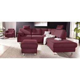 Sit & More sit&more Hocker &raquo;Belfort&laquo; mit Stauraumfach rot Luxus-Microfaser (90% Polyester, 10% Polyamid);Flachgewebe (100% Polyester);Luxus-Microfaser ALTARA 