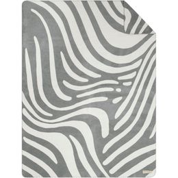 Ibena Wohndecke &raquo;Wohndecke s.Oliver&laquo; mit stilisiertem Zebramuster grau Baumwolle, Polyacryl, Polyester B/L: 150cm x 200cm