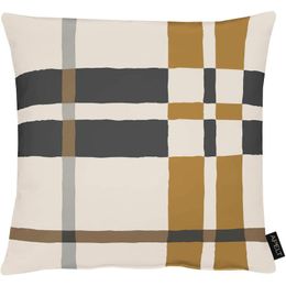 Apelt Dekokissen &raquo;Ray&laquo; Kissenh&uuml;lle mit F&uuml;llung, 1 St&uuml;ck bunt Baumwolle, Leinen B/L: 45cm x 45cm, 1 Stk.