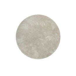 Wecon home Basics Teppich &raquo;Emilia&laquo; rund 25 mm H&ouml;he Hochflorteppich, getuftet, modern, einfarbig, flauschig, Wohnzimmer beige Polyester &Oslash; 200cm 1 Stk.,
