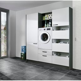 Express K&uuml;chen Schrank-Set &raquo;Arta&laquo; Komplett-Set, ohne Ger&auml;te, vormontiert, mit Soft-Close-Funktion, Stellbreite 185 cm, 7 Stk. tlg. grau Holzwerkstoff B/H/T: 180cmcm,