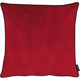 Apelt Dekokissen &raquo;Ruby&laquo; Kissenh&uuml;lle ohne F&uuml;llung, 1 St&uuml;ck rot Polyester B/L: 46cm x 46cm, 1 Stk.