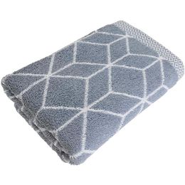 Framsohn frottier Handtuch Set &raquo;Design Jacquard Prisma&laquo; mehrfarbig gewebtem Saum, hergestellt in &Ouml;sterreich grau Jacquard-Walkfrottier, Obermaterial: 