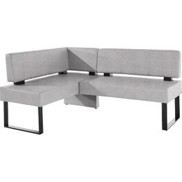 OTTO home Eckbank &raquo;Oliver mit Metallgestell, K&uuml;chenbank&laquo; verschiedene Bez&uuml;ge Cord Esszimmerbank OTTOs Choice grau Holzwerkstoff, Massivholz, Polyester