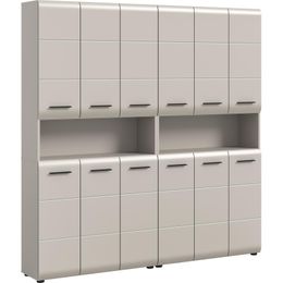 Welltime Badezimmer-Set Set, 2 Stk. tlg. beige Holzwerkstoff, MDF B/H/T: 180cmcm x 185cmcm x 30cmcm