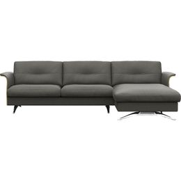 FLEXLUX Ecksofa &raquo;Glow, super bequem durch hochwertigem Sitzaufbau mit Federkern, L-Form&laquo; Modernes skandinavisches Design grau 100% Echteder B/H/T: 
