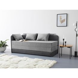 Maintal Polsterliege &raquo;Diana&laquo; mit Stauraum grau Liegeh&ouml;he 55cm, Liegefl&auml;che B/L: 84cm x 198cm, kein H&auml;rtegrad, Schaumstoffmatratze